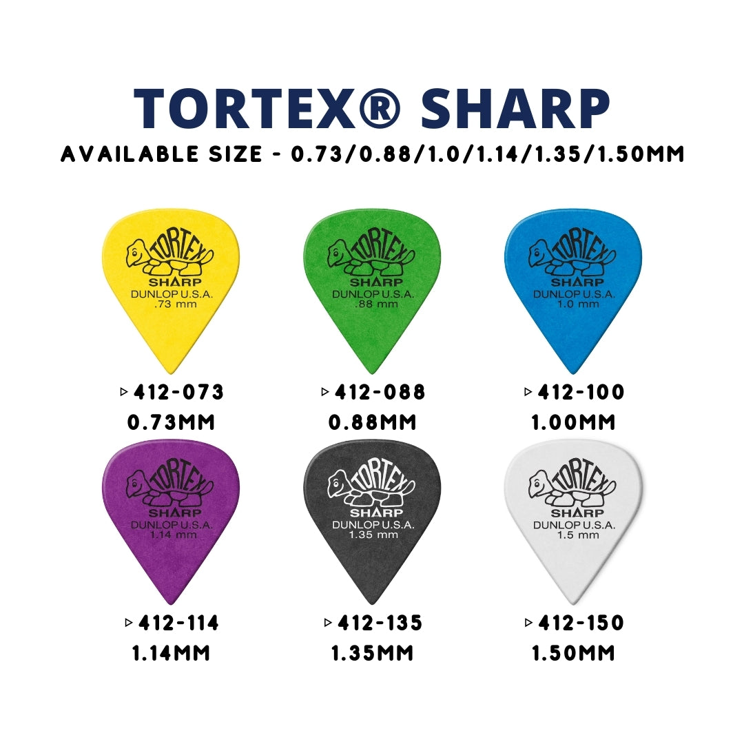 Jim Dunlop 412R Tortex Sharp Guitar Pick, 1pc – DOREMi Sound & Light ...