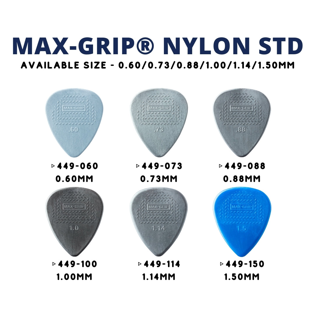 Jim Dunlop 449R Nylon Max Grip Standard Guitar Pick, 1pc – DOREMi Sound ...