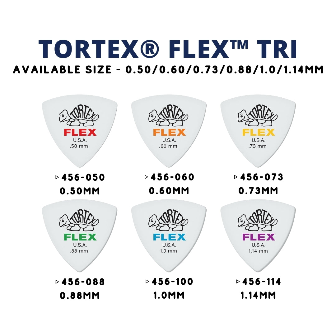 Jim Dunlop 456R Tortex Flex Triangle Guitar Pick, 1pc – DOREMi Sound ...
