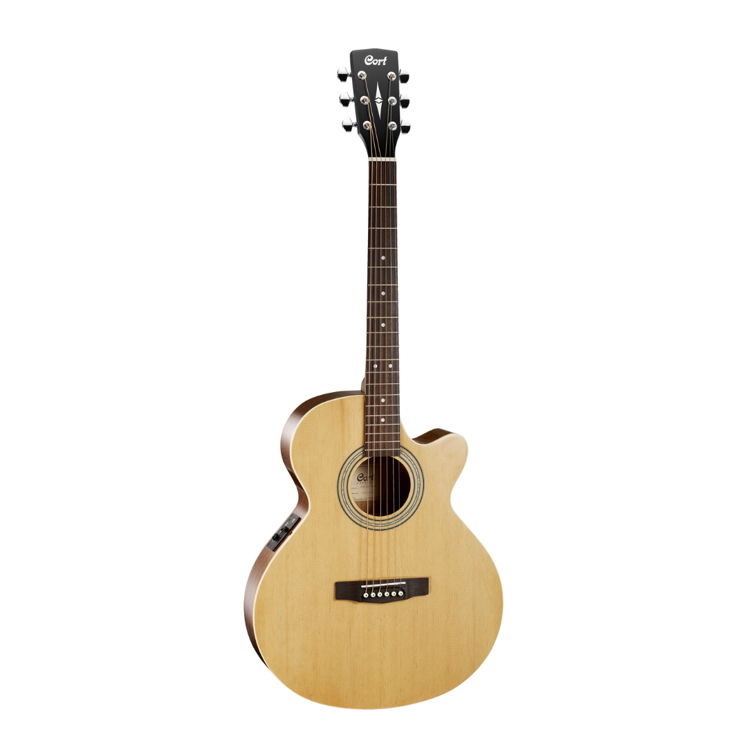 Cort SFX-ME Semi Acoustic Guitar With Gig Bag, Open Pore ( SFX-ME/OP ...