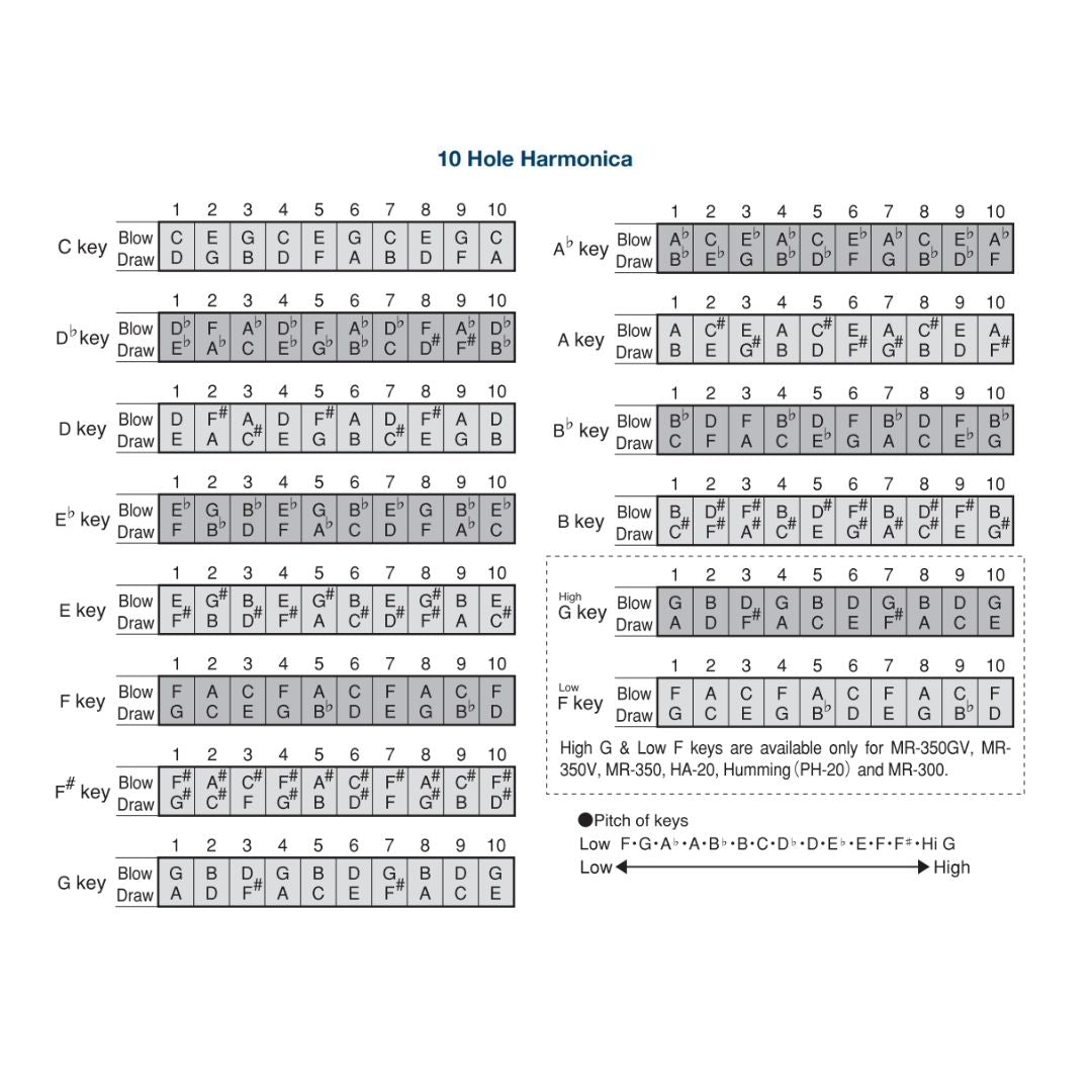 Suzuki Folkmaster 10 Hole Diatonic Harmonica – DOREMi Sound & Light Sdn Bhd (241517-U)