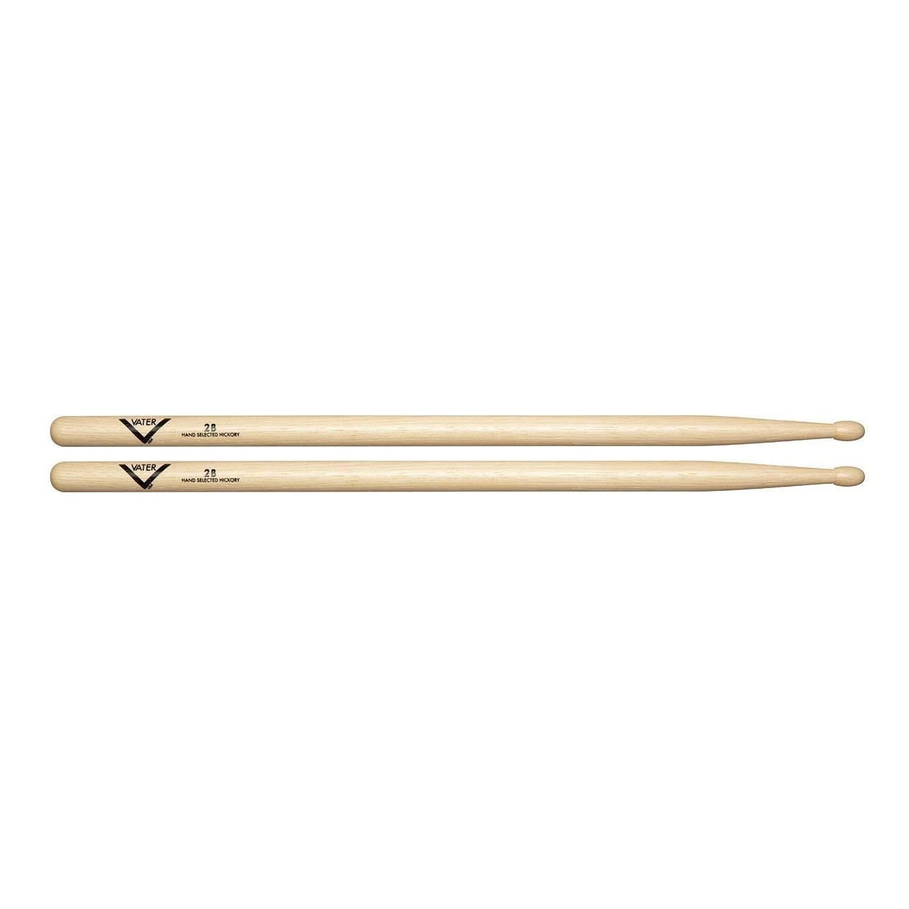 Vater VH2BW Drumstick 2B American Hickory Wood Tip – DOREMi Sound & Light Sdn Bhd (241517-U)