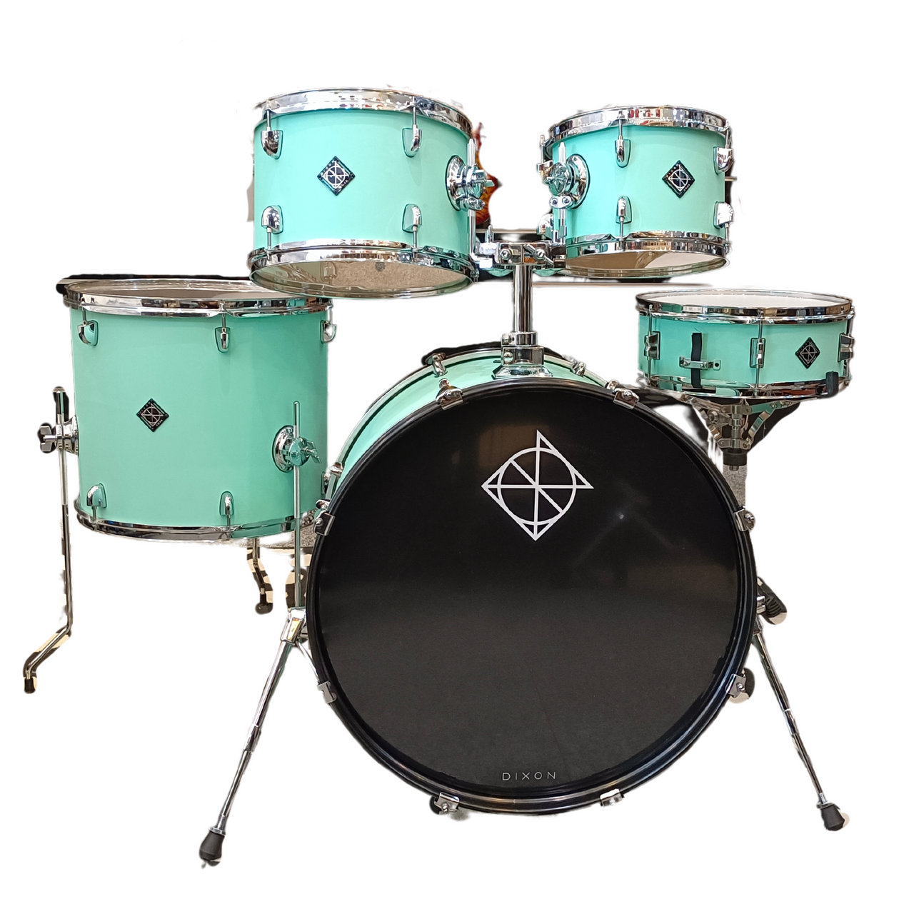 Dixon Soar 522 Plus UVKOG 5 Piece Drum Kit Mahogany Shell with Hardwar ...