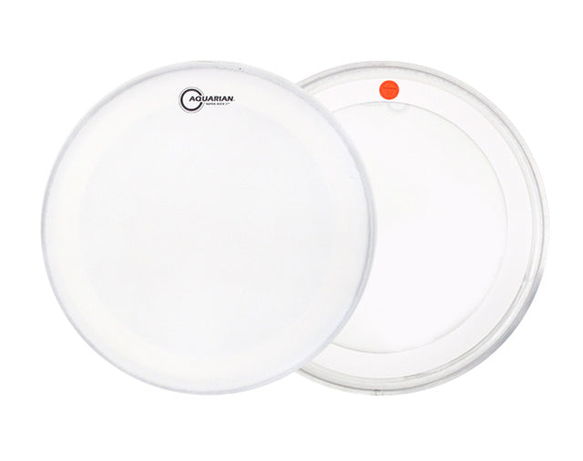 Aquarian TCSKII Super Kick II Texture Coated White 2ply 7+7mil Bass Dr ...