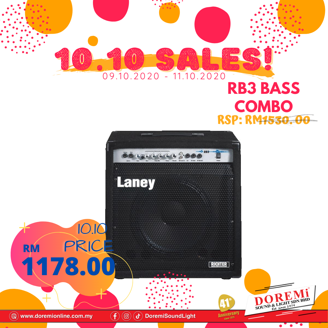 Laney Richter RB3 65-watt 12" Bass Combo Amplifier (RB-3) – DOREMi ...